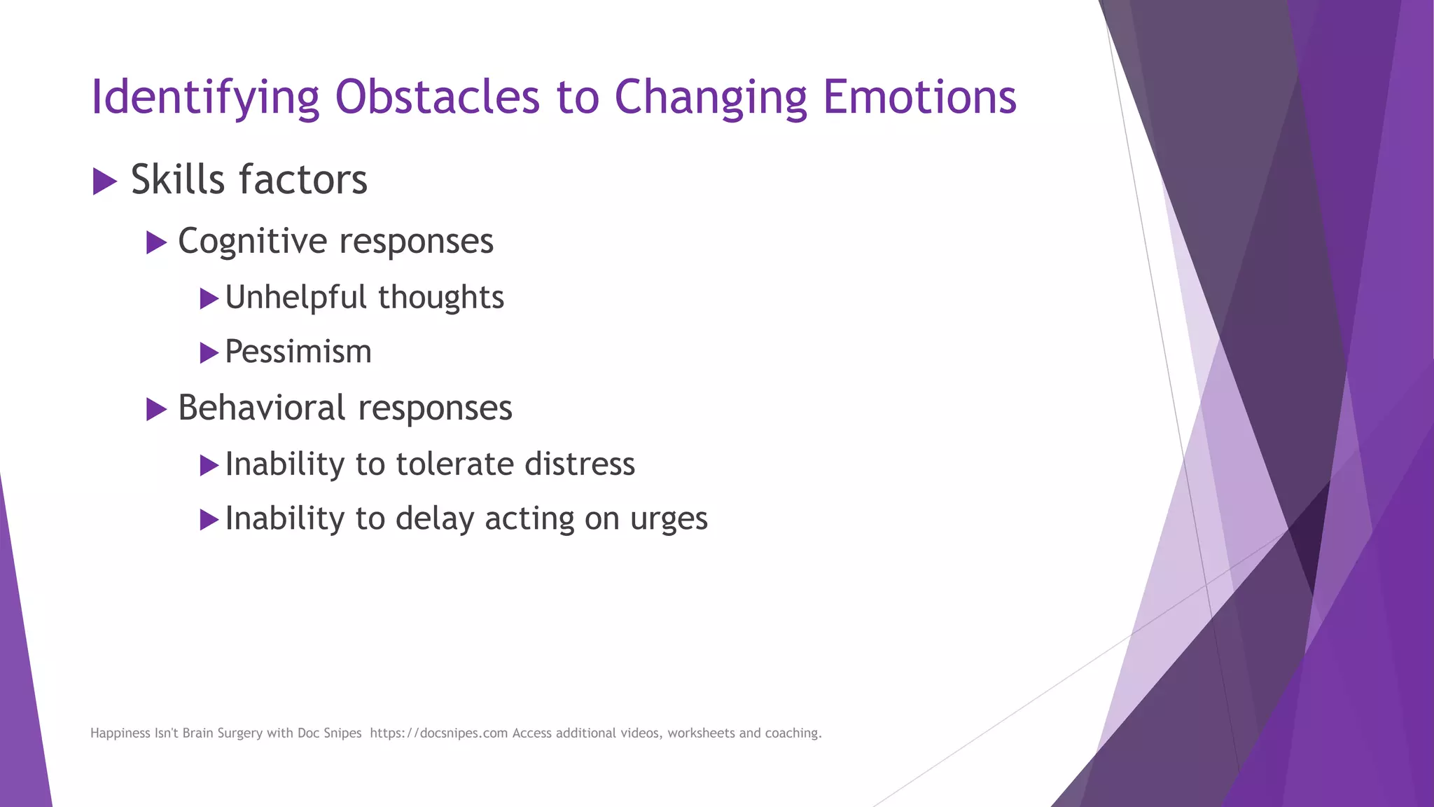 Emotion Regulation: Improving Happiness and Preventing Distress | PPTX