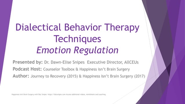 Emotion Regulation: Improving Happiness and Preventing Distress | PPTX