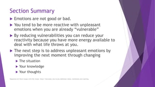 Emotion Regulation: Improving Happiness and Preventing Distress | PPTX