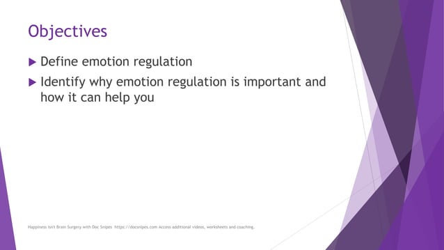 Emotion Regulation: Improving Happiness and Preventing Distress | PPTX