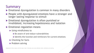 Emotion Regulation: Improving Happiness and Preventing Distress | PPTX
