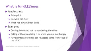 Mindfulness to Improve Happiness and Prevent Problems | PPTX