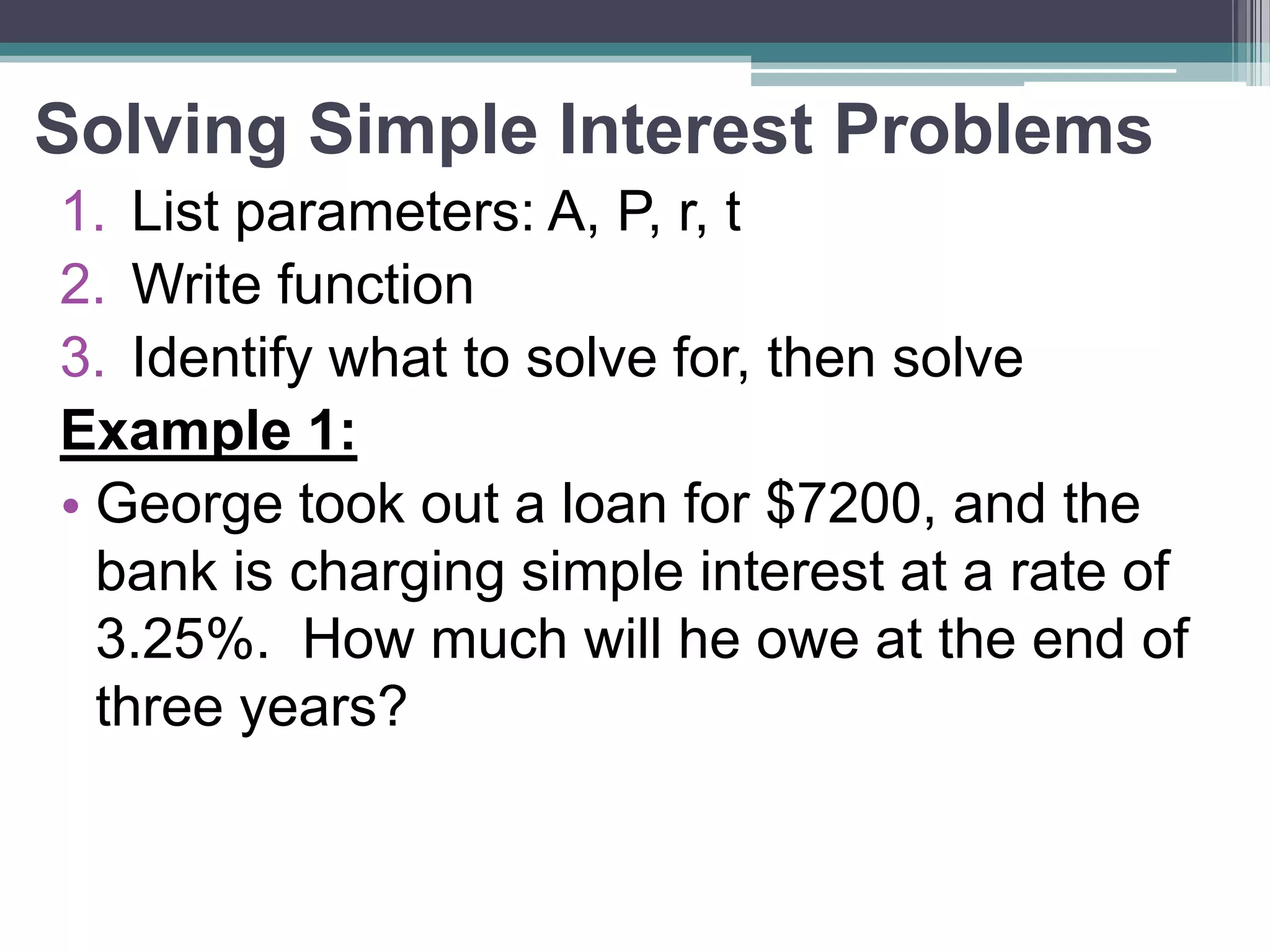 3.5 interest problems | PPTX