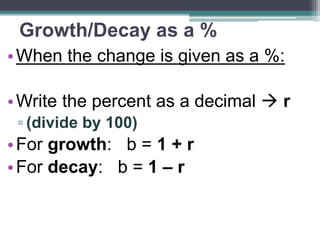 3.4 wrting exponential functions | PPTX
