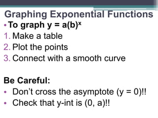 3.3 graphs of exponential functions | PPTX