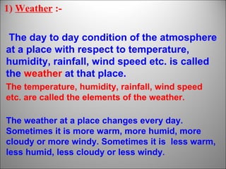 3. 7. weather climate | PPT