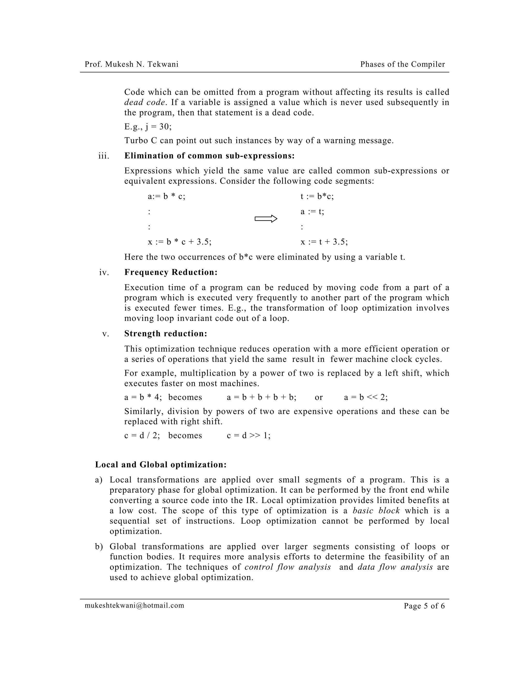 Phases of the Compiler - Systems Programming | PDF