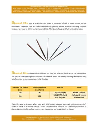 Diamond file | PDF