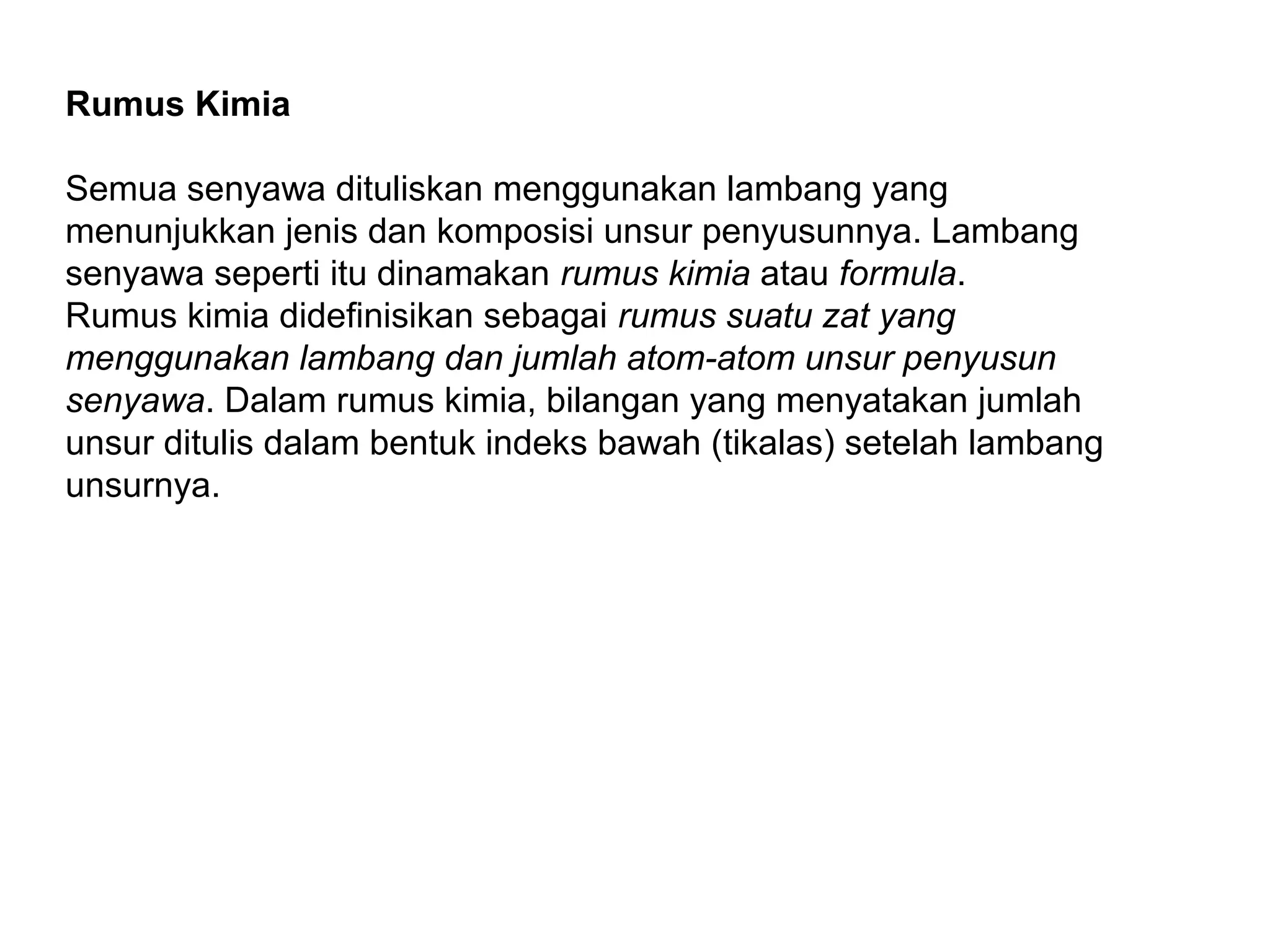 rumus kimia dan tatanama | PPT