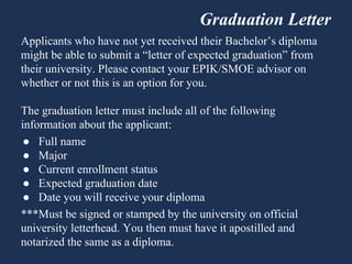EPIK and SMOE Diplomas and Graduation Letters - Teaching English in ...
