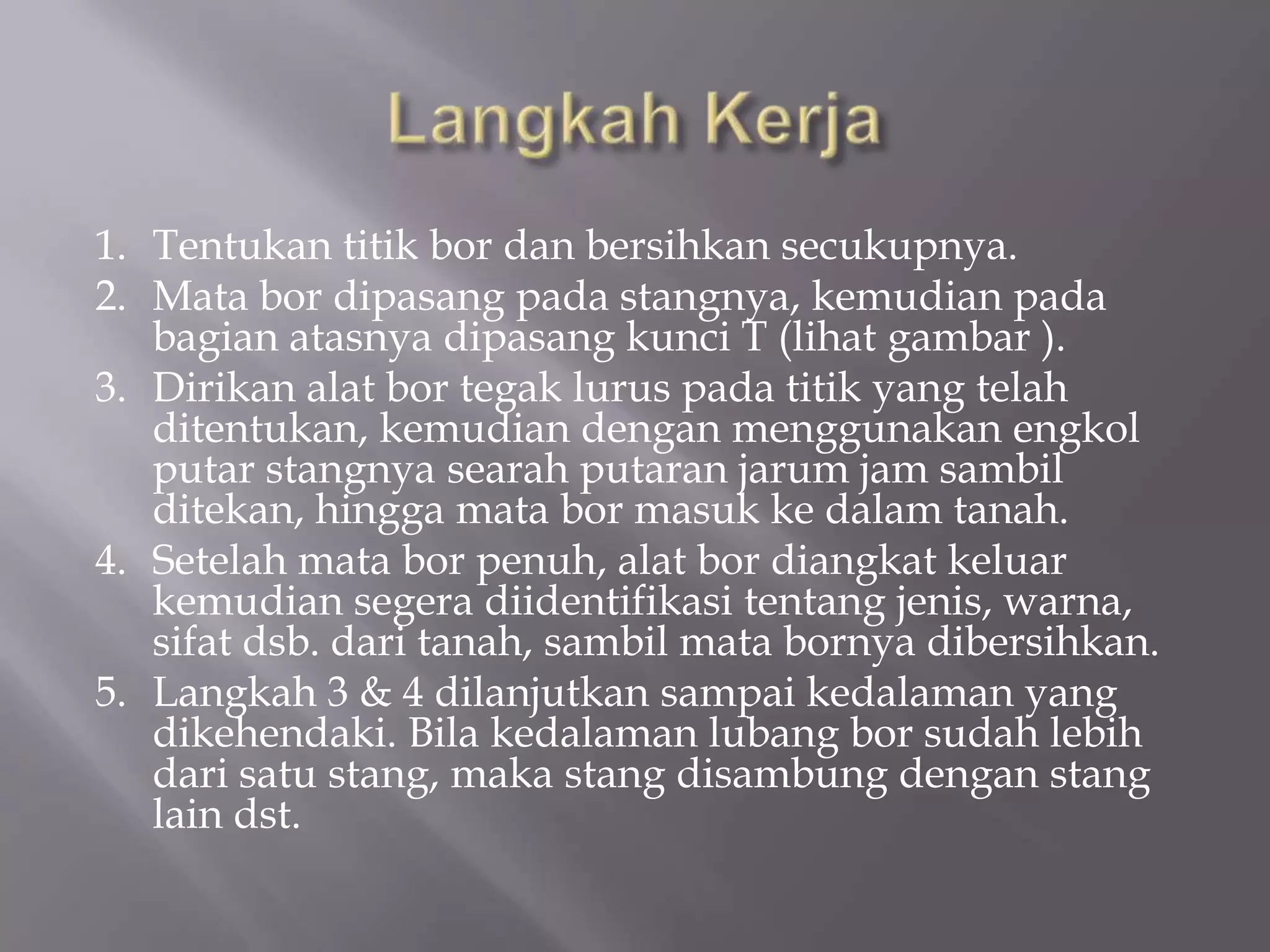 Laboratorium Uji Tanah - Pengambilan Contoh Tanah | PPTX