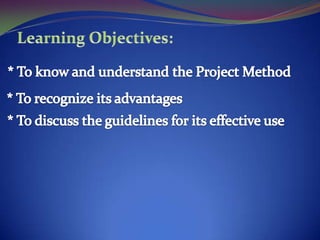 Project Method ( PRINT I) | PPT | Free Download