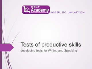 3.3 tests of productive skills: workshop CTS-Academic | PDF