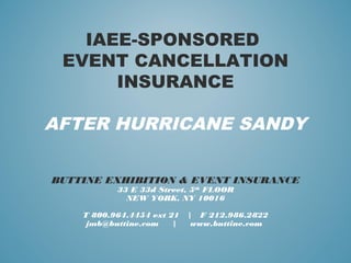 Event Cancellation Insurance | PPT