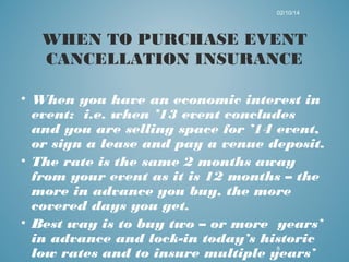 Event Cancellation Insurance | PPT