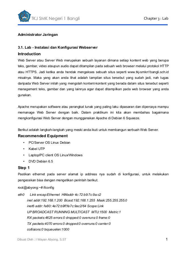31 Lab Instalasi Dan Konfigurasi Webserver Mysql Php Phpmyadmin