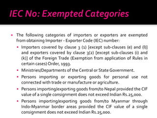 Registration formalities of export in India | PPTX