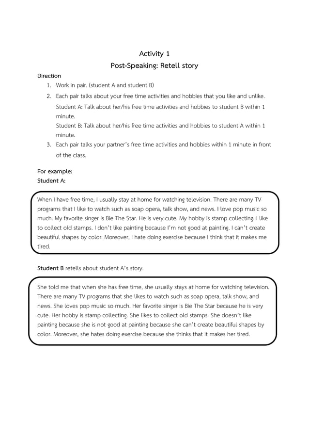 Speaking lesson plan | PDF