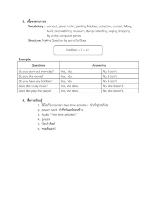Speaking Lesson Plan Pdf