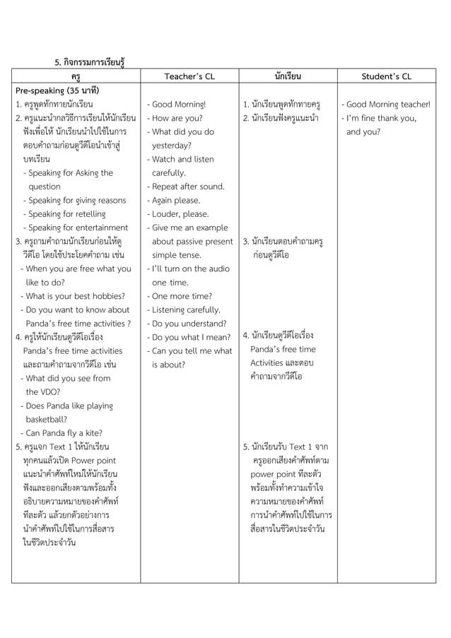 Speaking lesson plan | PDF