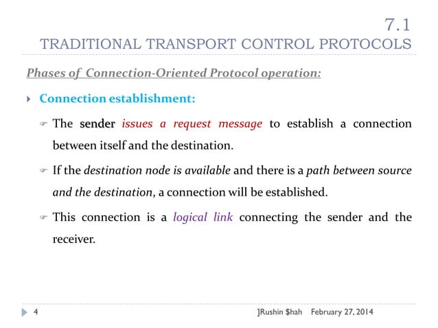 Transport control protocols for Wireless sensor networks | PPTX