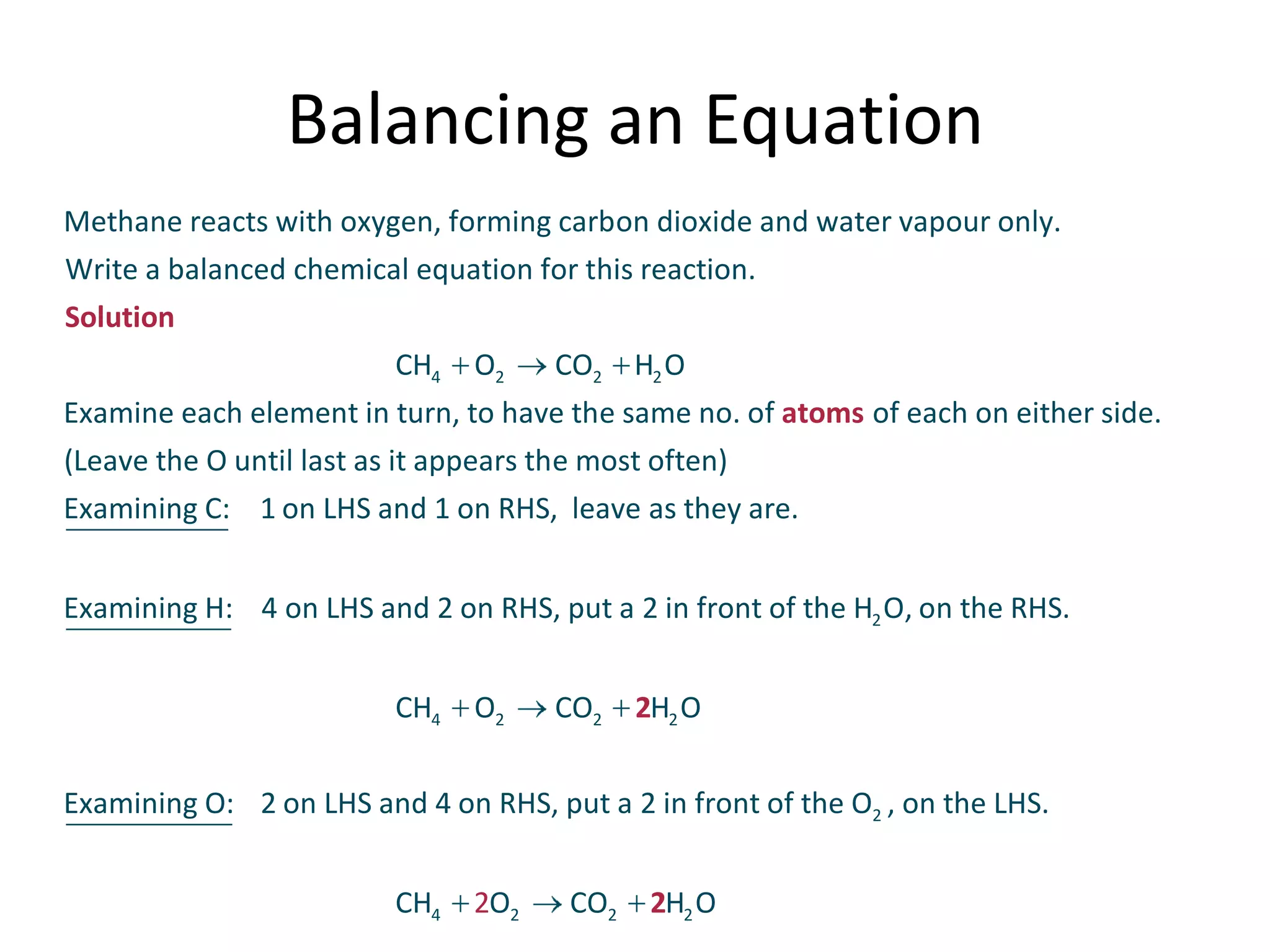 3.5 chemical equations | PPTX | Chemistry | Science