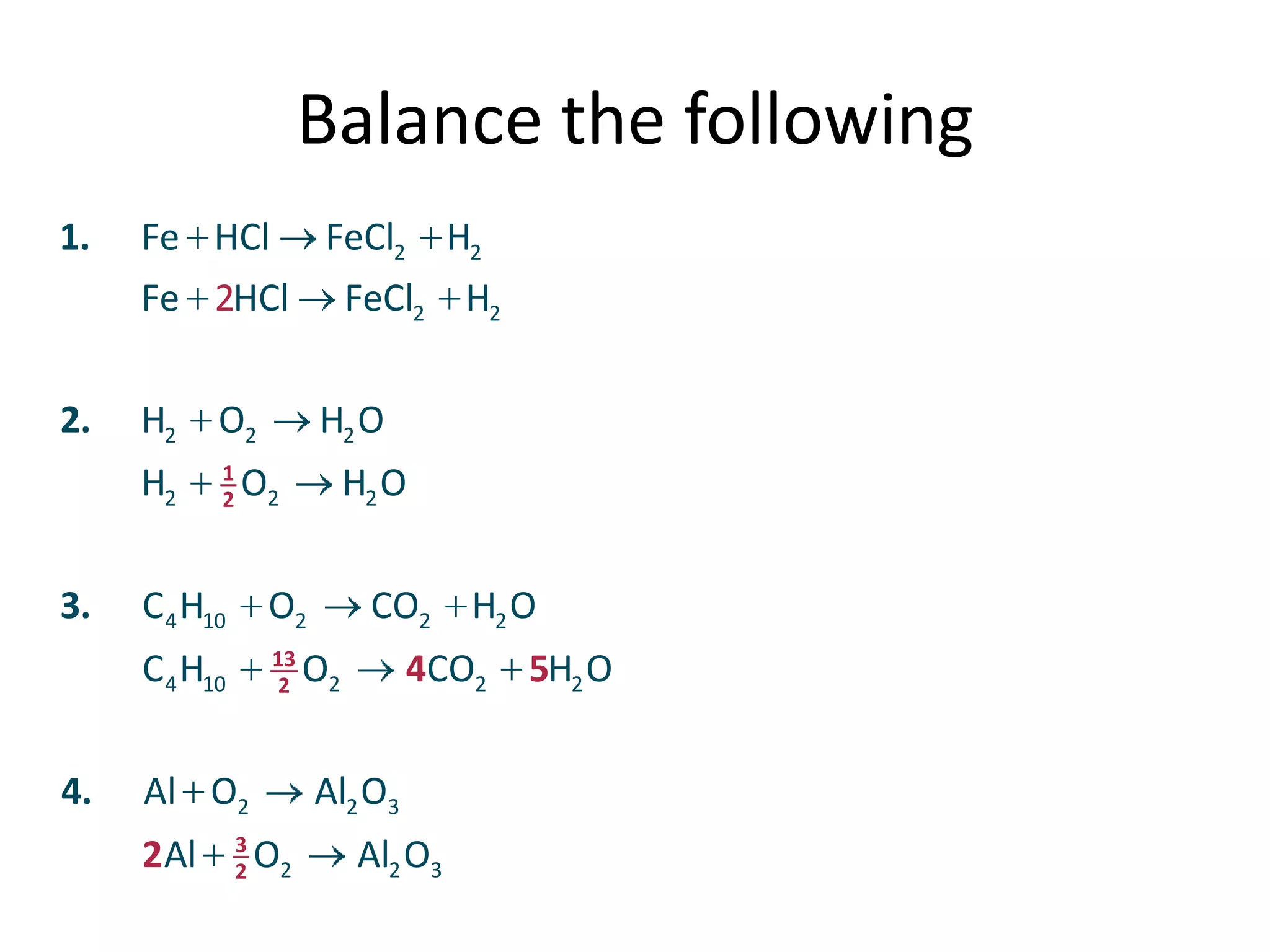 3.5 chemical equations | PPT