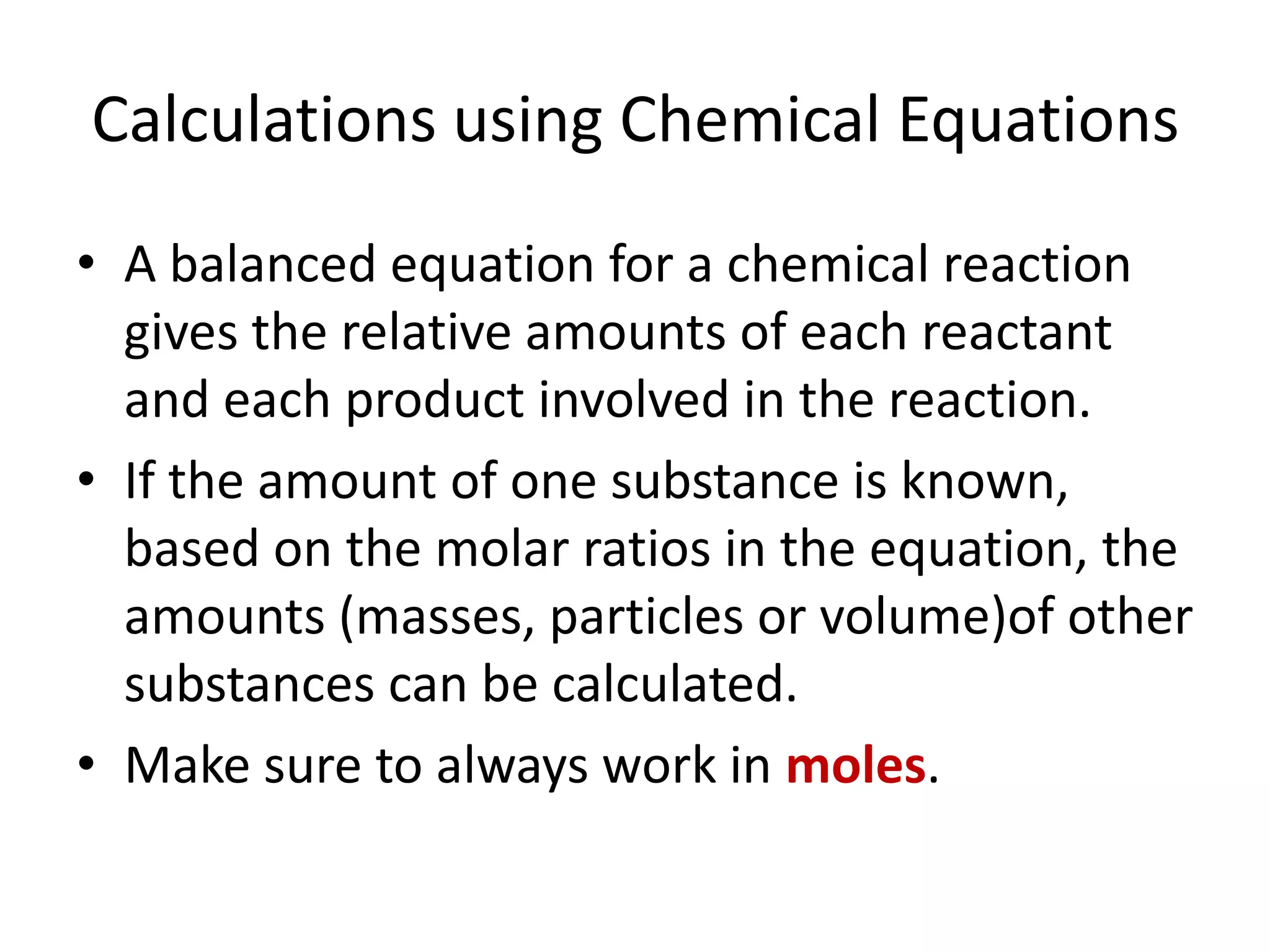 3.5 chemical equations | PPTX | Chemistry | Science