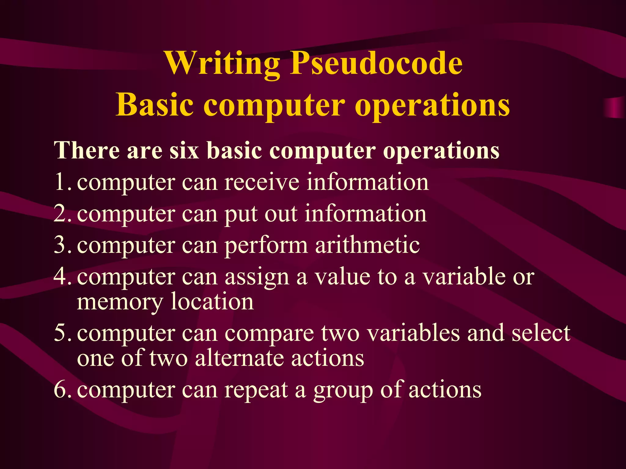pseudo code basics | PPT