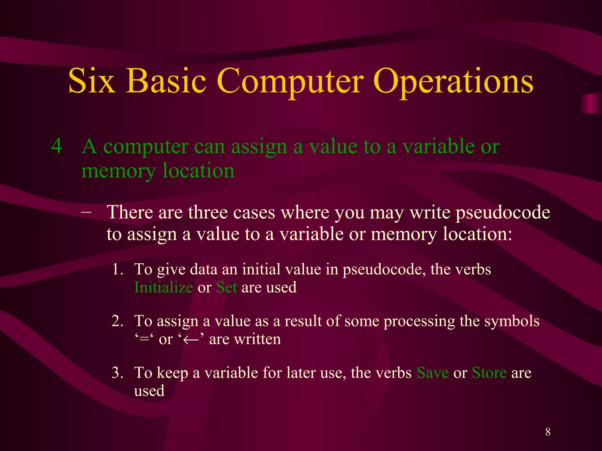 Pseudo Code Basics Ppt Programming Languages Computing