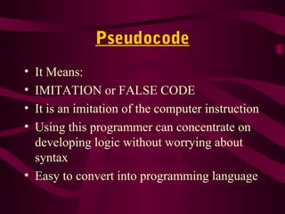 pseudo code basics | PPT