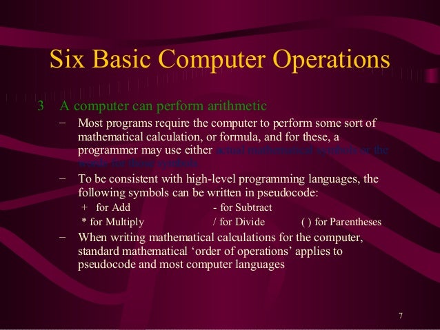 Pseudo Code Basics 
