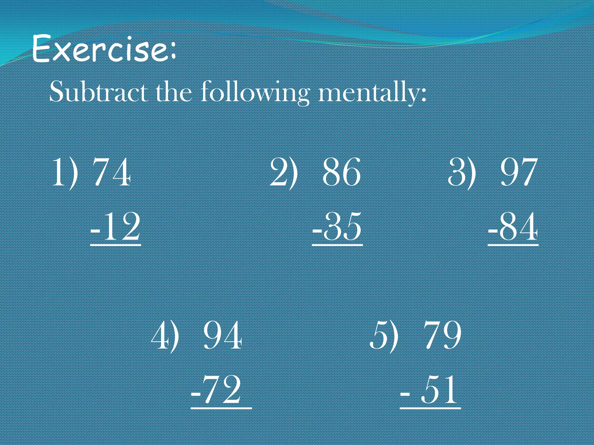 3. subtracting mentally 2 digit numbers without regrouping | PPTX