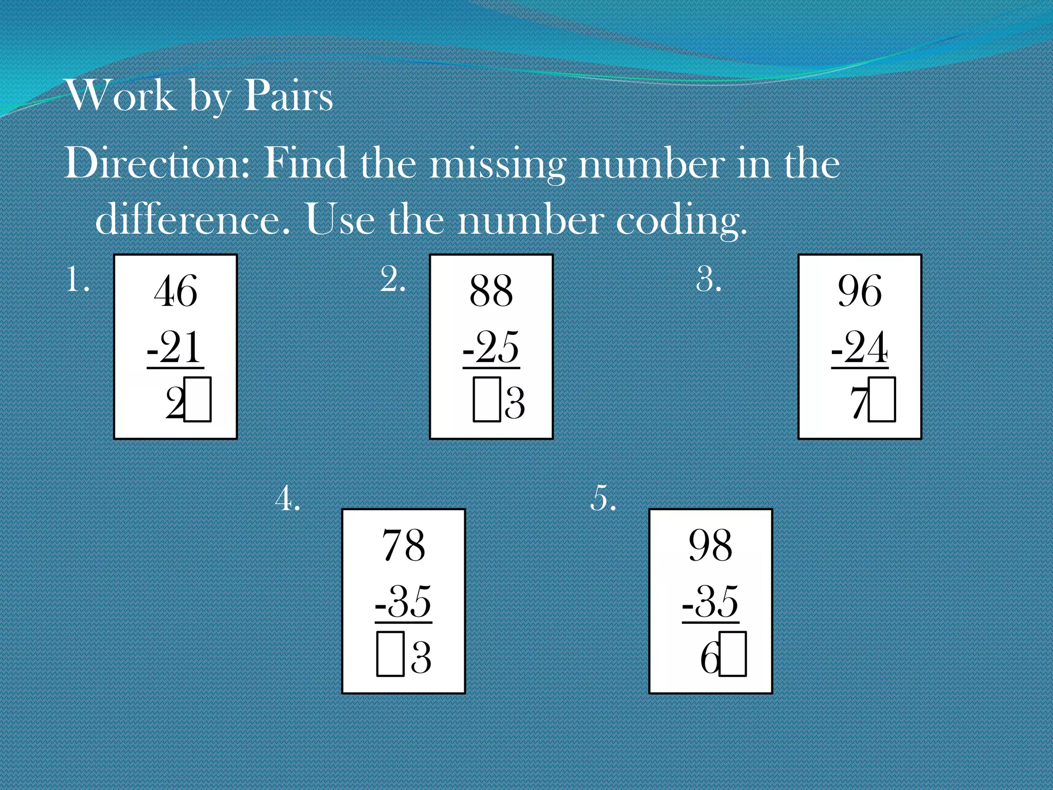 3. subtracting mentally 2 digit numbers without regrouping | PPTX