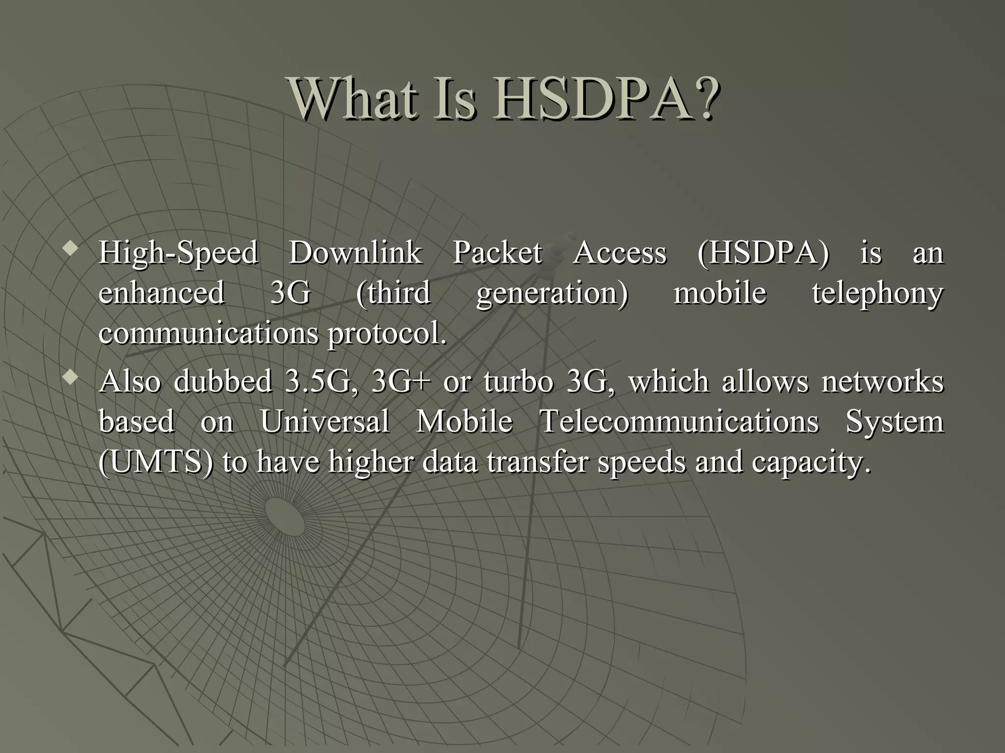 HSDPA(High Speed Downlink Packet Access) | PPT