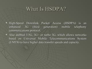 HSDPA(High Speed Downlink Packet Access) | PPT
