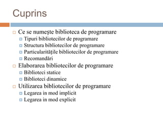 3. biblioteci de programare | PPT