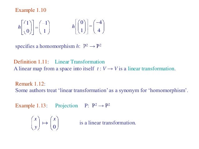 Homomorphisms