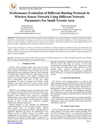 Performance evaluation of different routing protocols in wsn using different network parameters ...