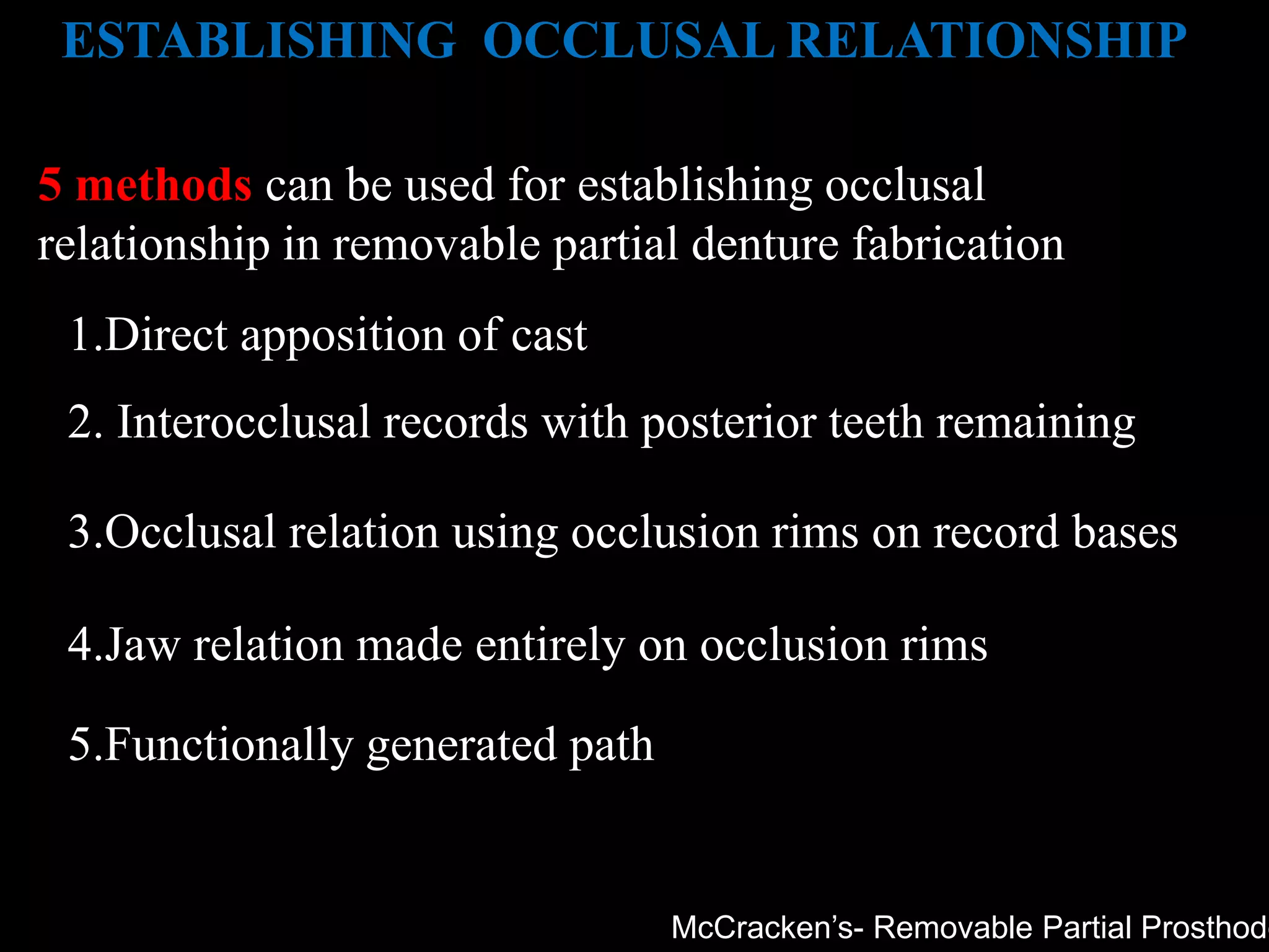 3.jaw relation and occ in rpd | PPTX