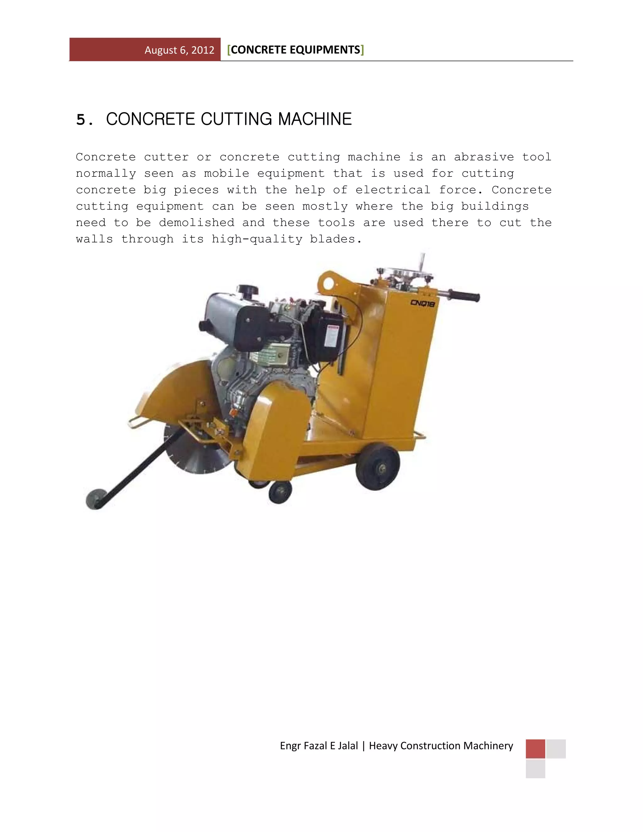 Concrete equipment | PDF