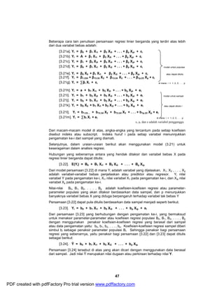 3 . analisis regresi linier berganda dua peubah | PDF