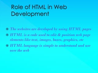 Know about HTML 5 | PPTX