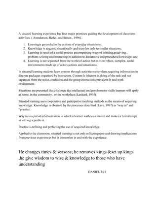 3. theories of situated learning leah arceo | DOCX | Education