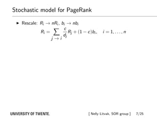 Nelly Litvak – Asymptotic behaviour of ranking algorithms in directed ...