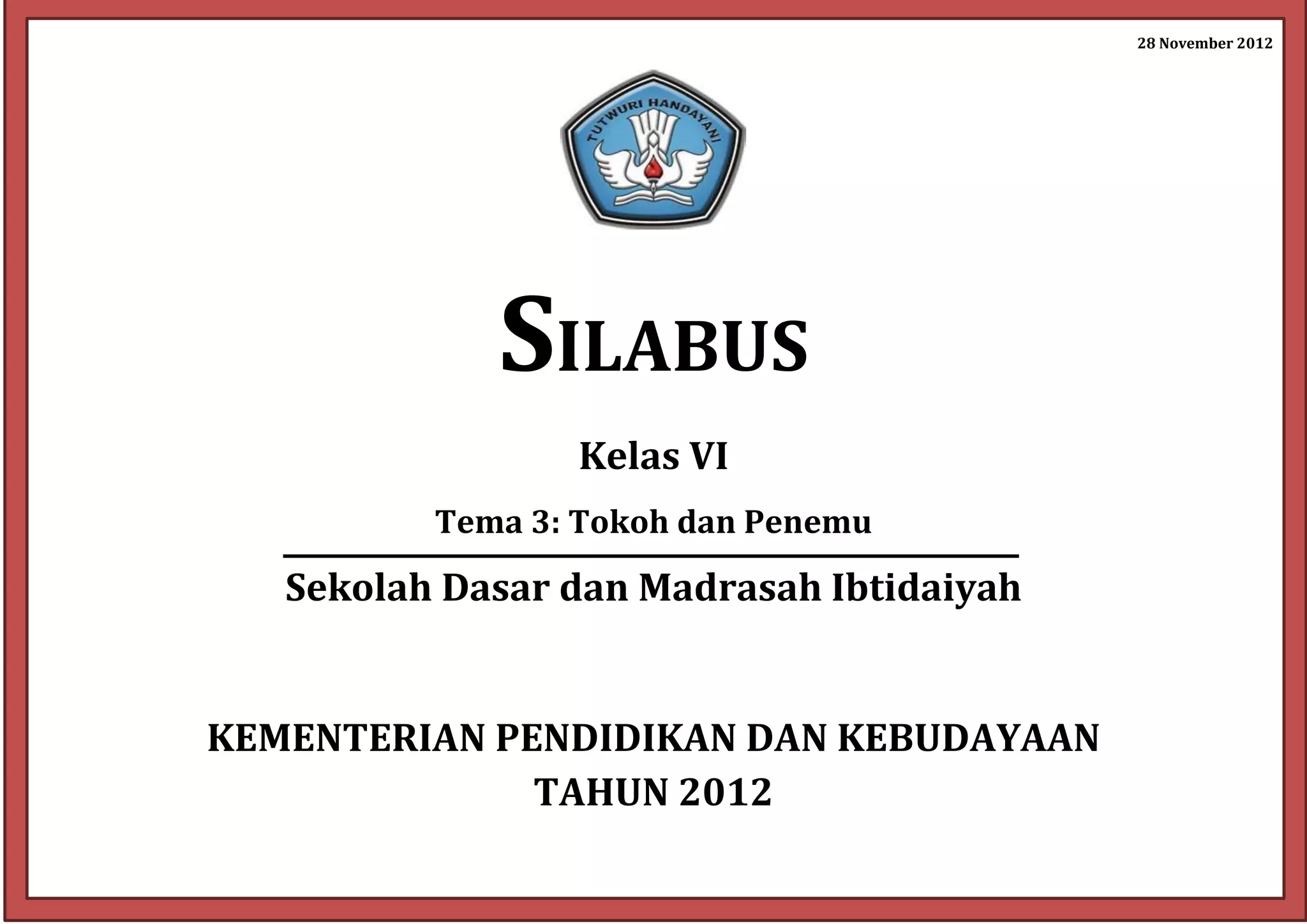 3. silabus kls 6 Tema tokoh dan penemu | DOCX