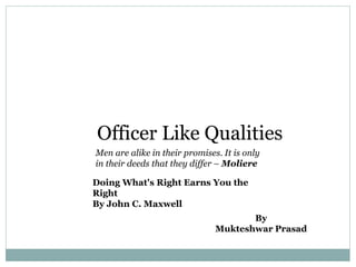 Officer Like qualities | PPTX