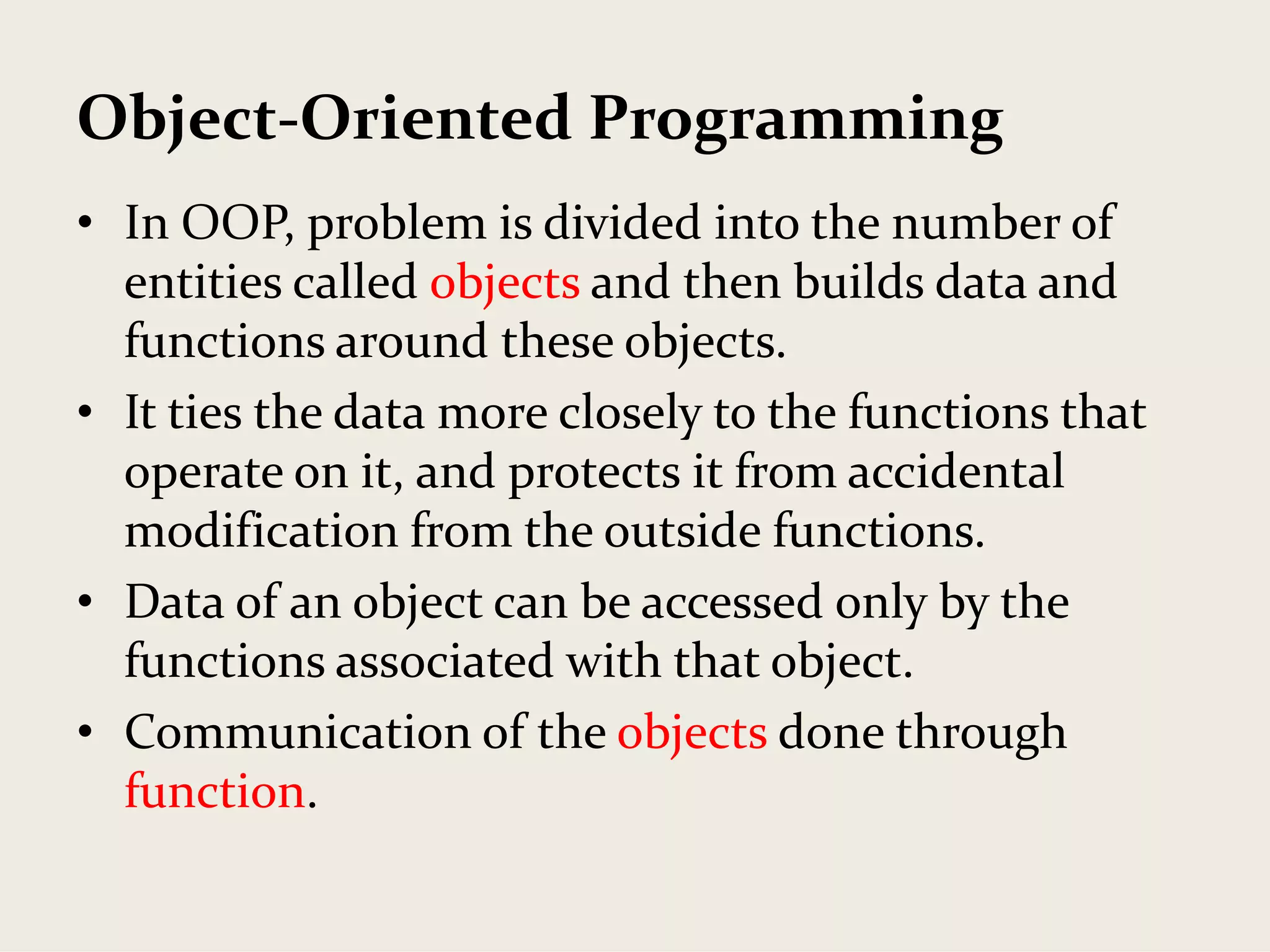 Introduction to oops concepts | PDF