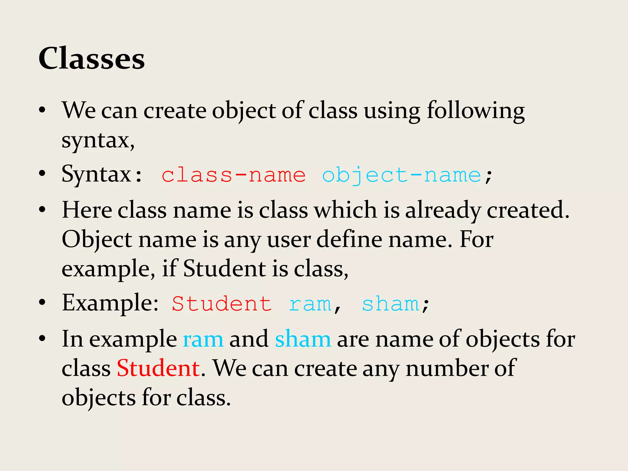 Introduction to oops concepts | PDF