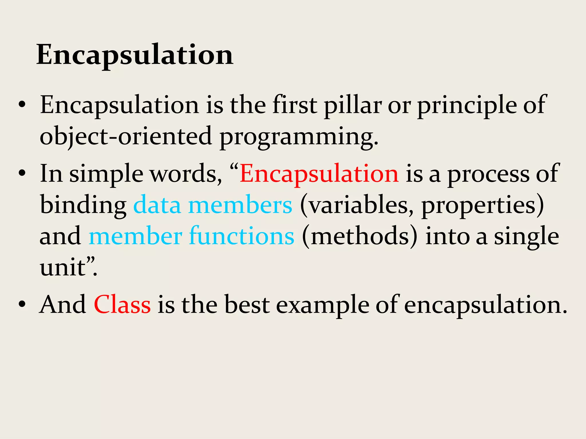 Introduction to oops concepts | PDF | Programming Languages | Computing